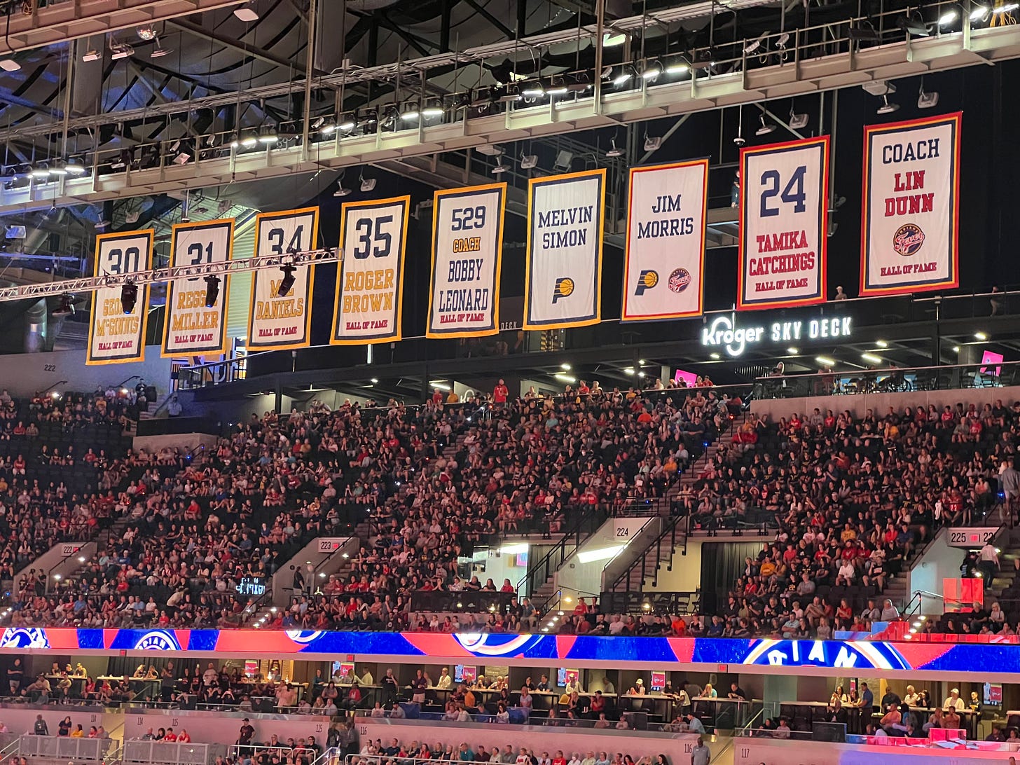 Pacers exec Jim Morris forever remembered with banner hanging in ...