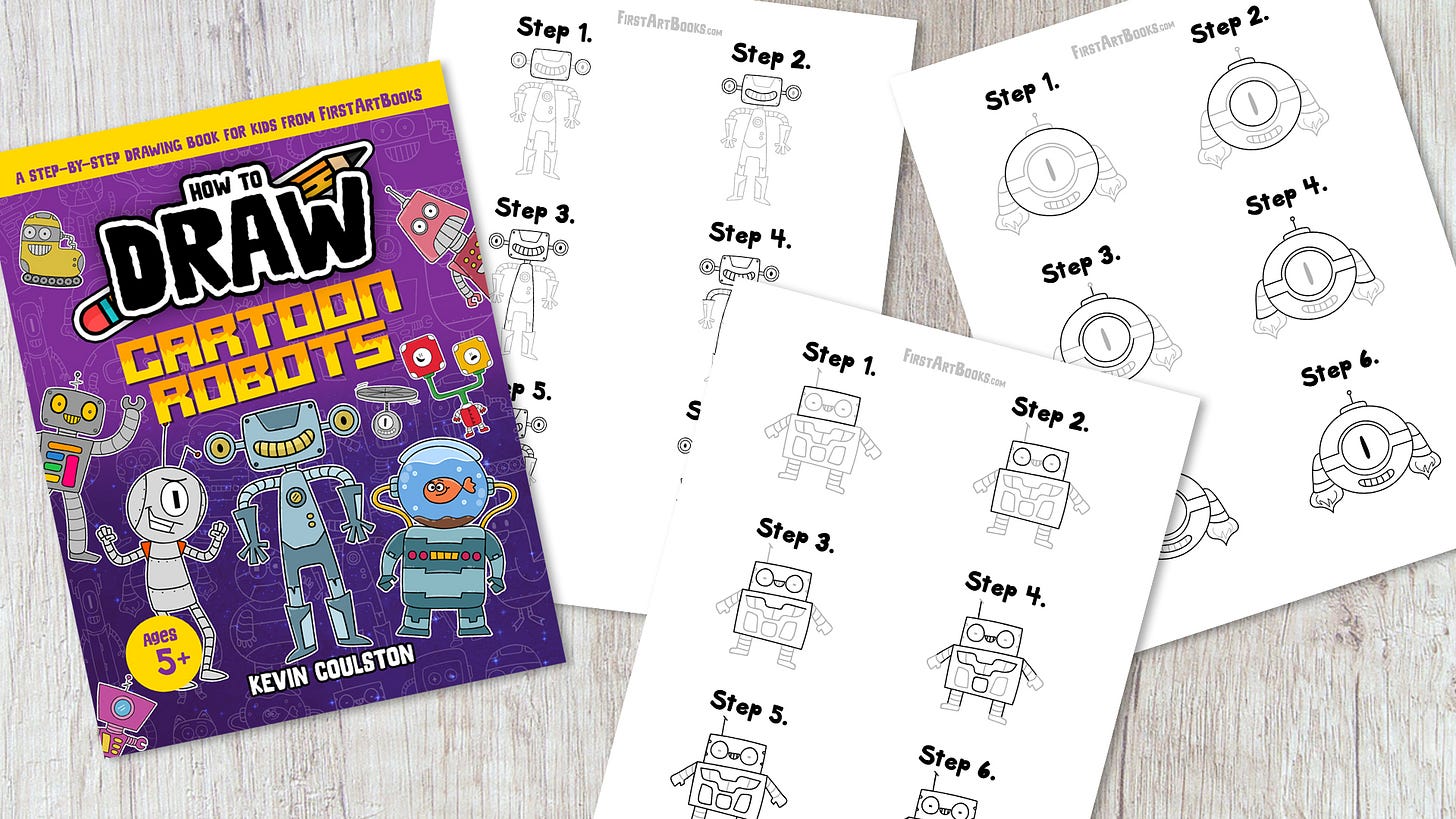 How To Draw Cartoon Robots