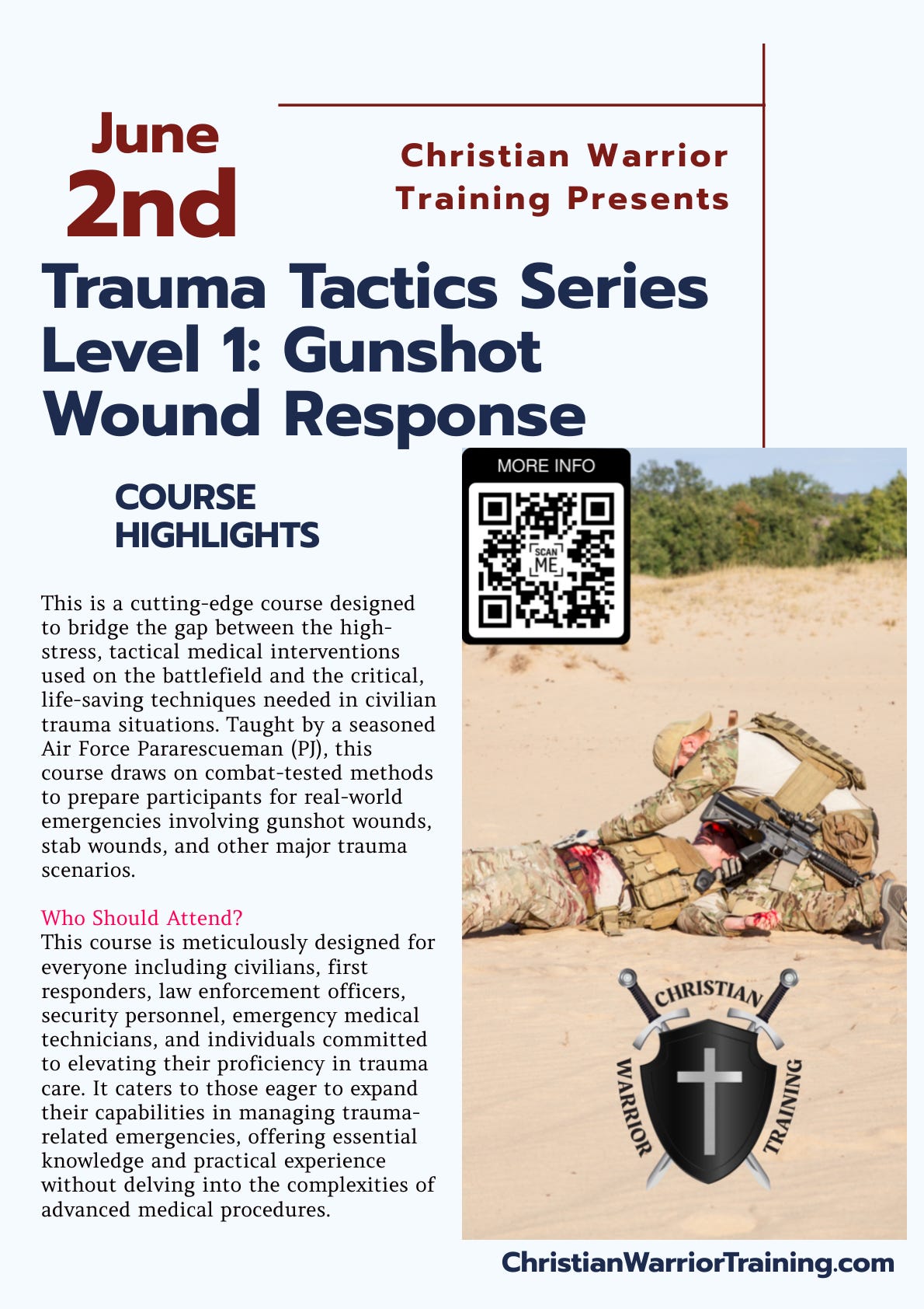 New Gunshot Wound Response Course (In Person Course)
