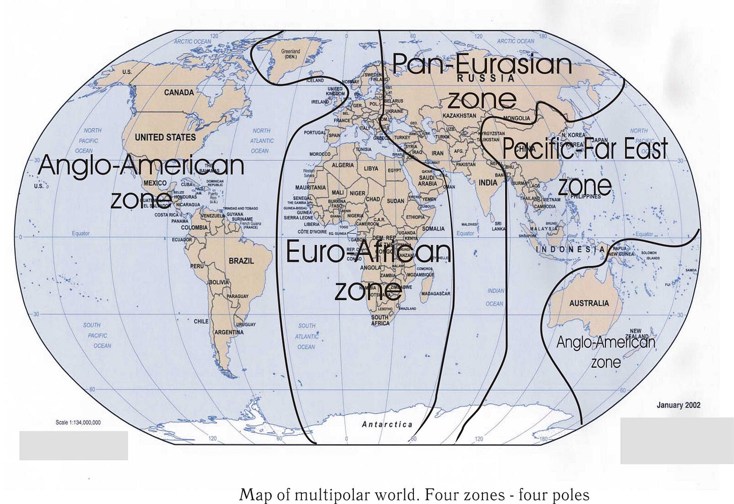 The global world order is centralized at levels above the nation-state