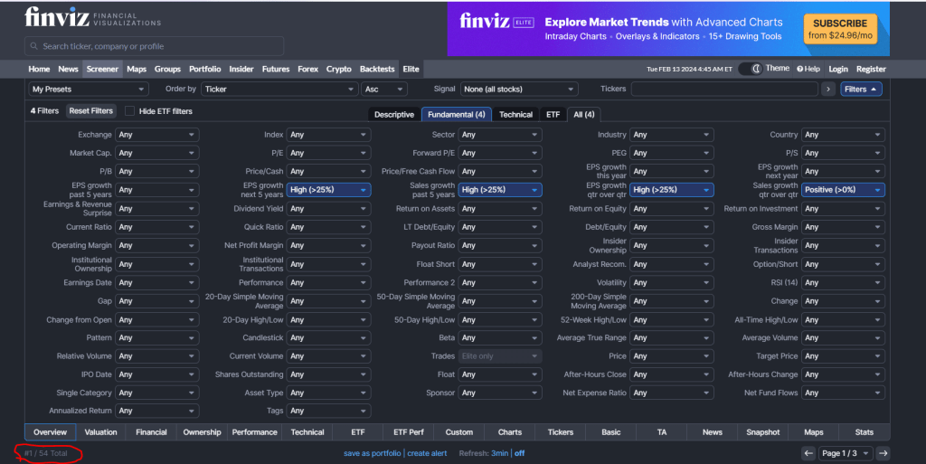 Importing Data from FinViz Stock Screener to your Google Sheets