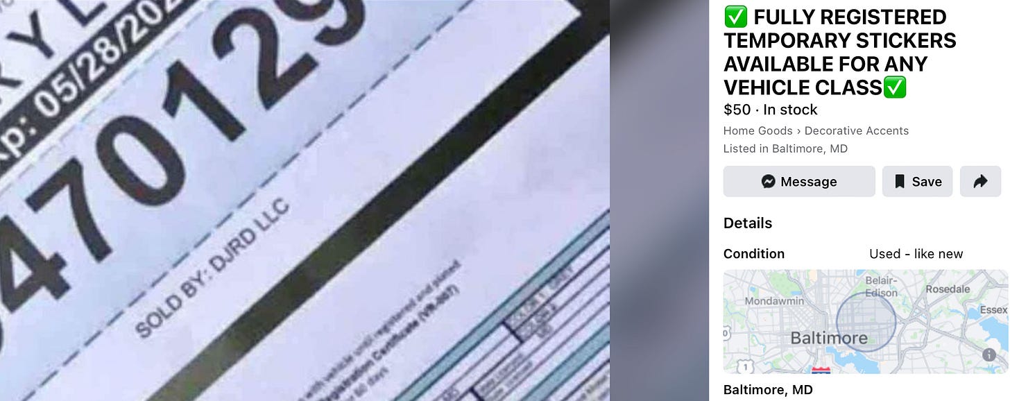 We can't tolerate fake, expired, and obscured car tags