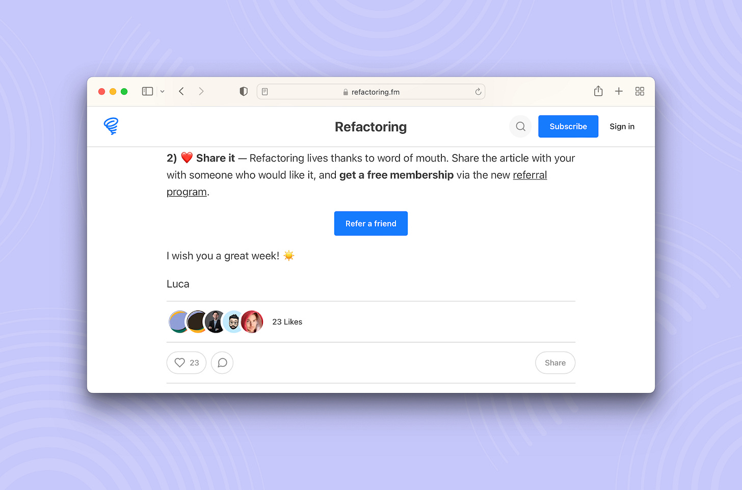 A guide to growth with subscriber referrals - On Substack