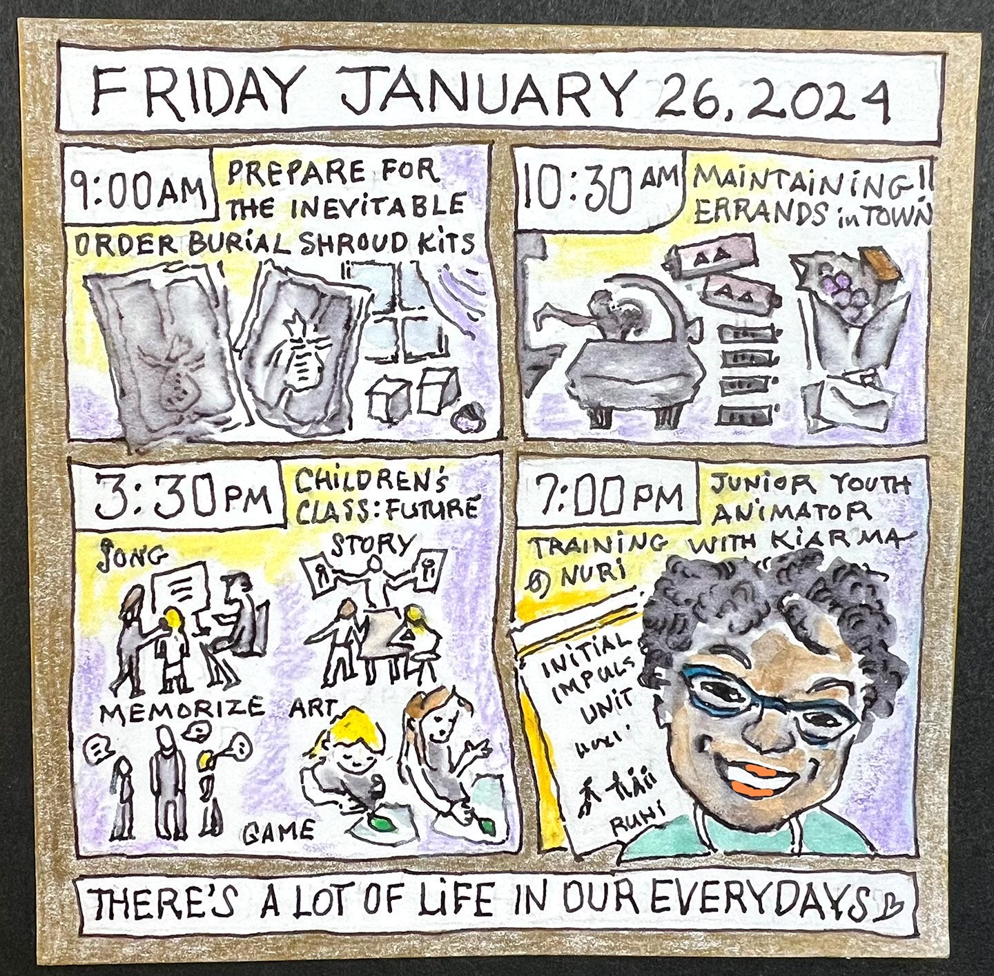 4 Panel Comic Journaling - by Mary JL Rowe - Mary's Dailies