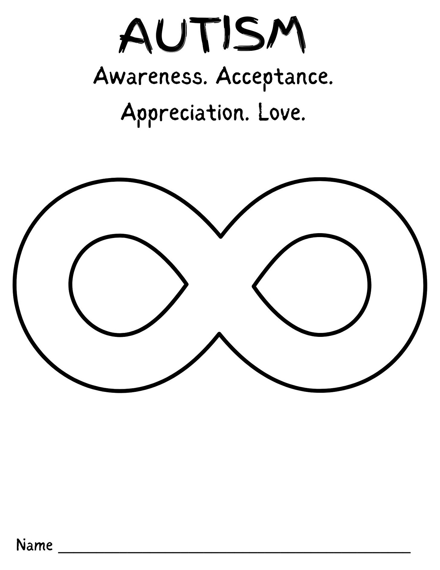 Free Autism Month Coloring Pages - by Angel Nicki