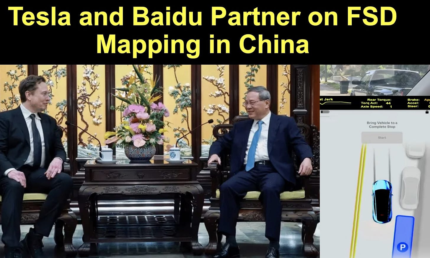 Baidu and Tesla Sign FSD Mapping Partnership