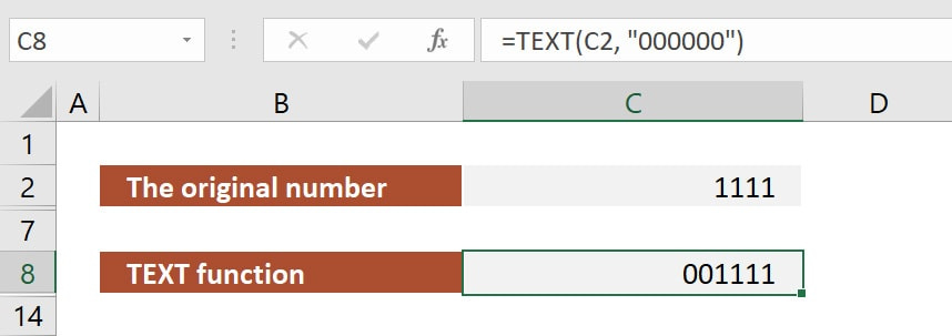 How to add zero in front of number in Excel [9 methods]