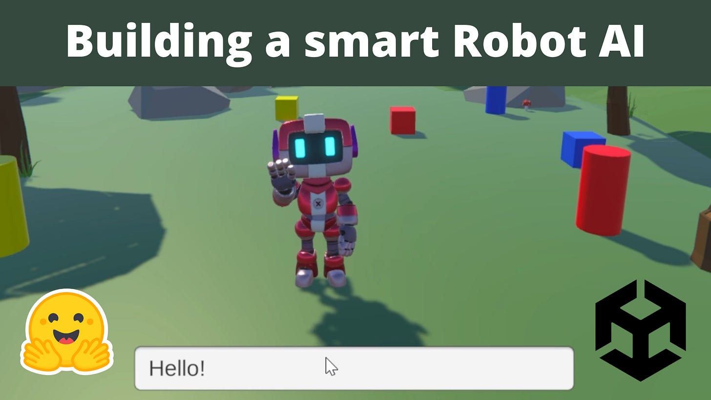 Making an intelligent Robot NPC using Hugging Face 🤗 and Unity