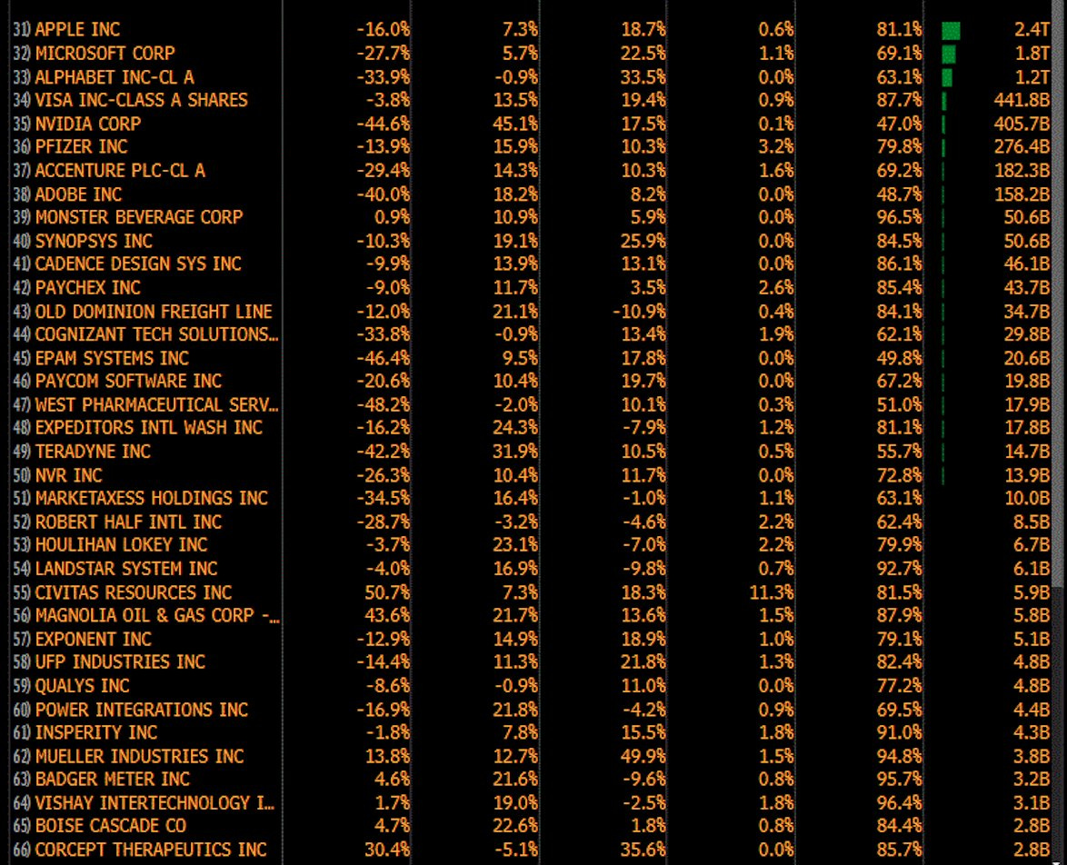 🏆 15 Quality stocks you should know