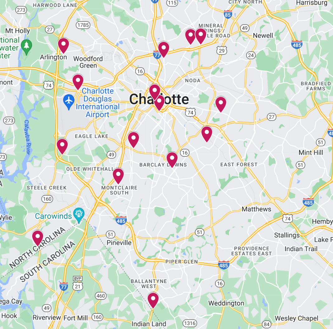Charlotte rezoning petitions in August and September