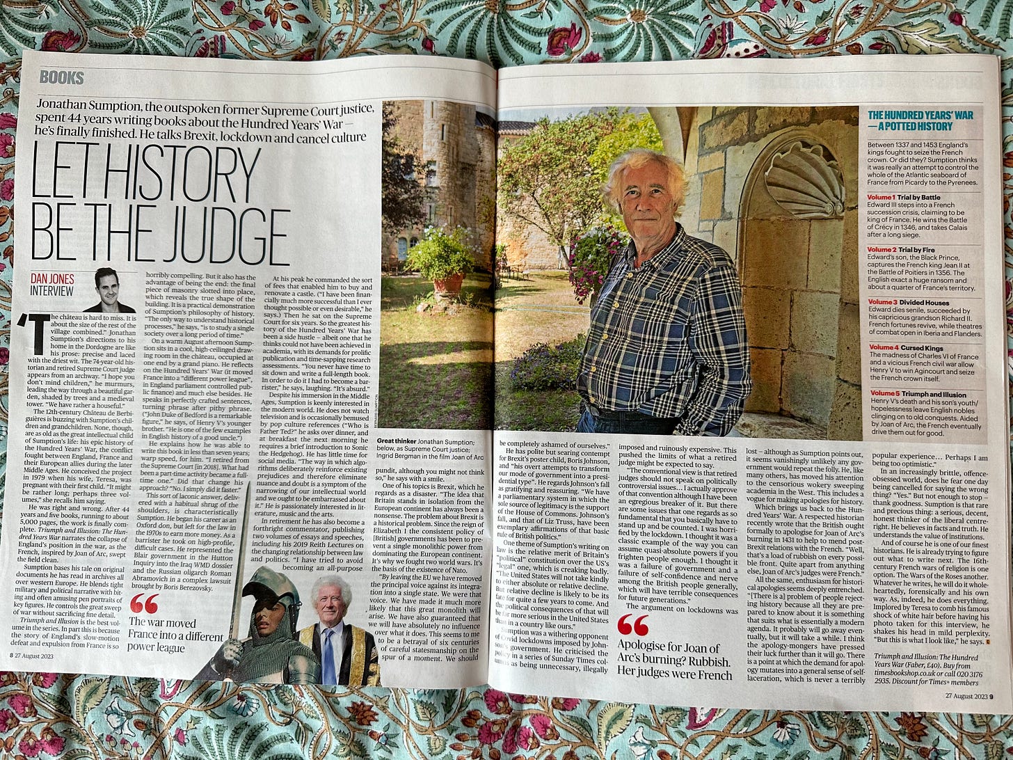 AN INTERVIEW WITH JONATHAN SUMPTION - by Dan Jones