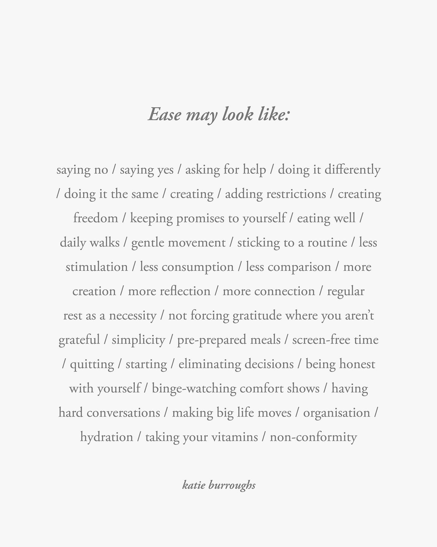 Letting it be easy - Katie Burroughs