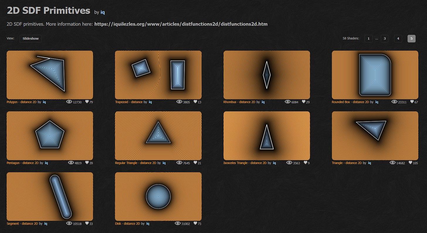 Signed Distance Fields - by Xor - GM Shaders