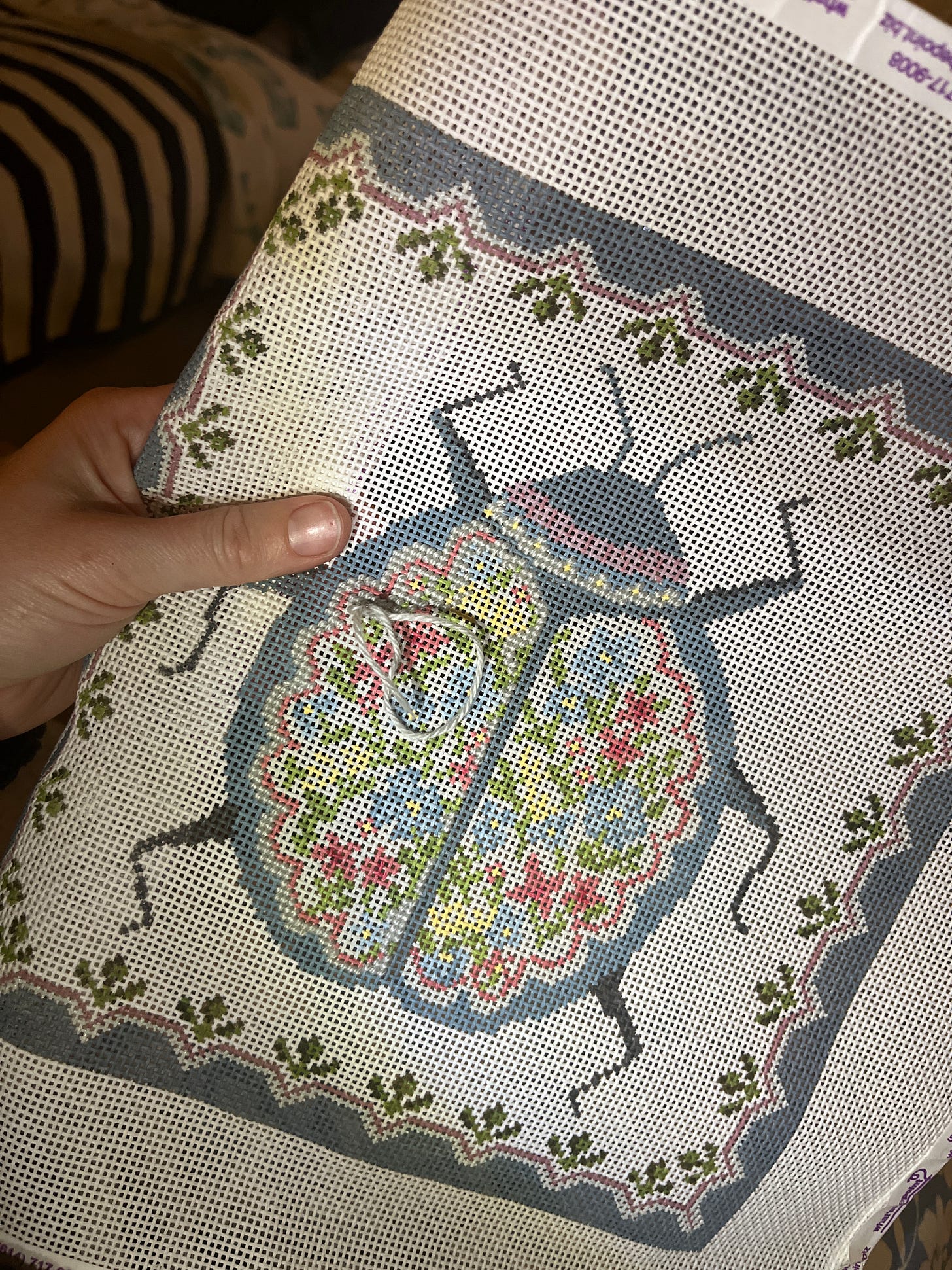 Members April Stitch Along - by The Stitch Needlepoint Club