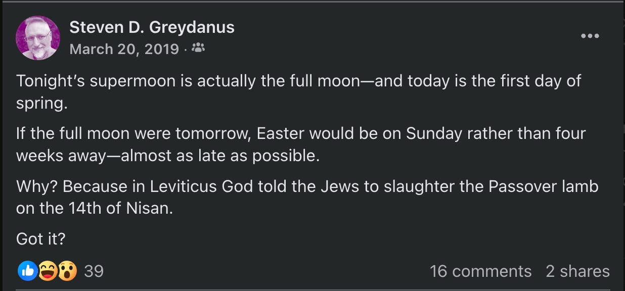 Passover and Easter: A tale of three calendars