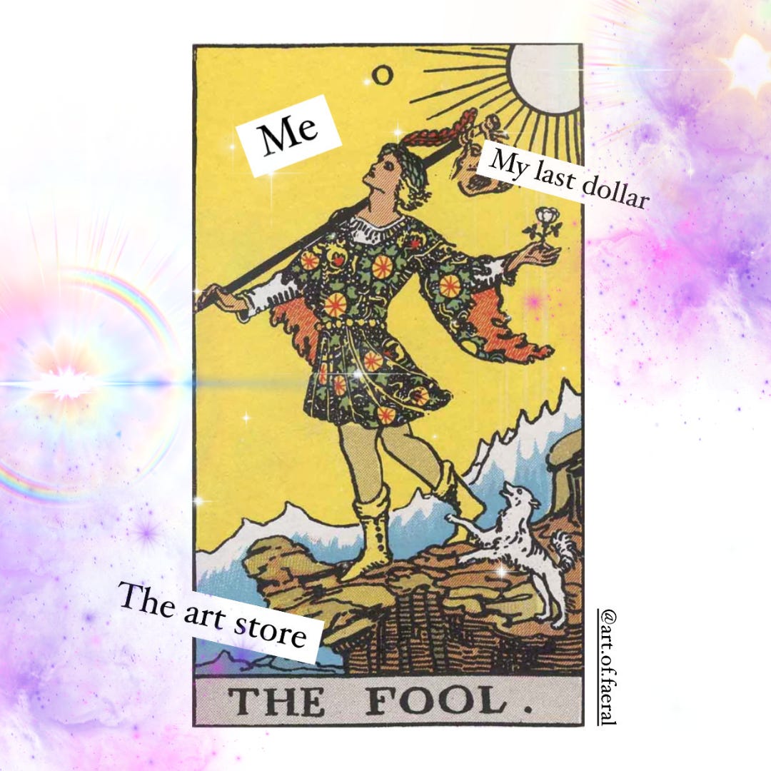 TAROT 101- THE FOOL [0] - Faeral & the Pentacles