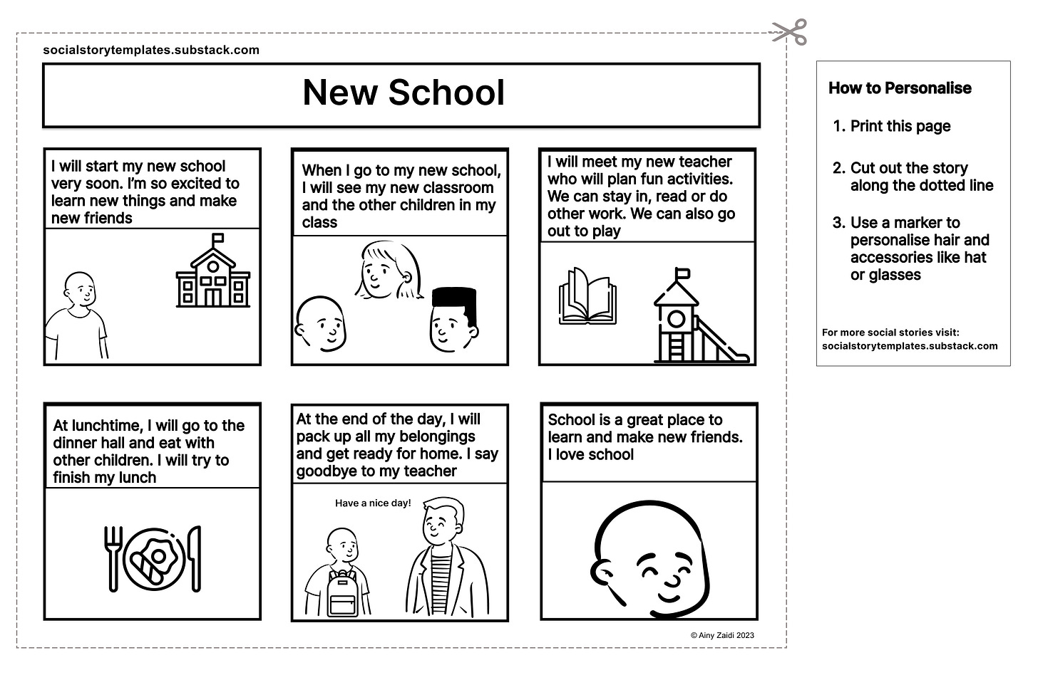 Starting New School - by Ainy Zaidi