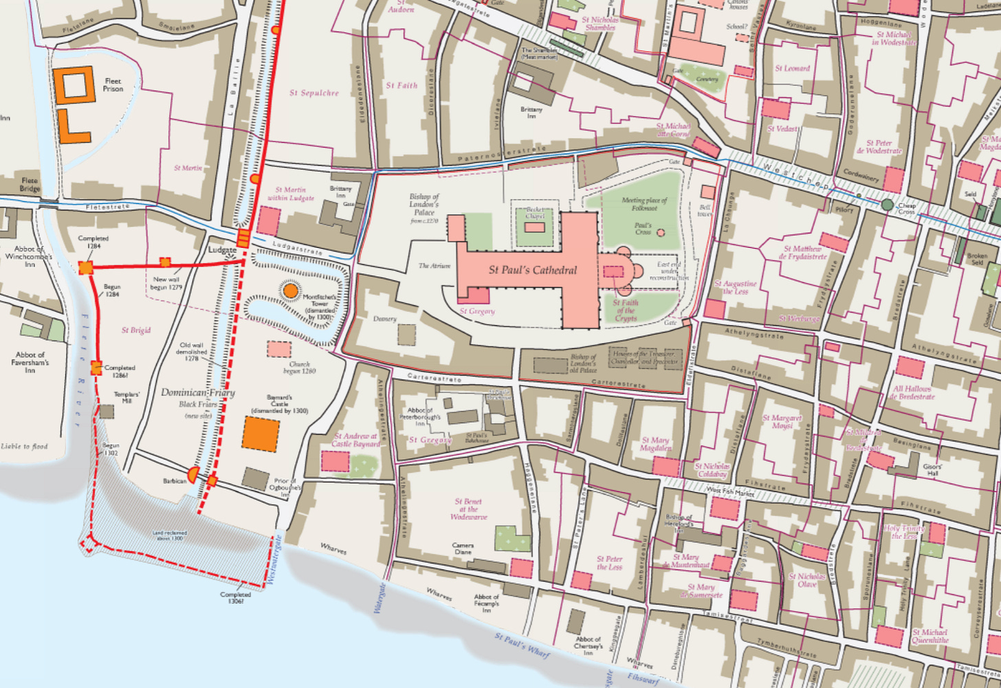 A New Map Of Medieval London - by Matt Brown