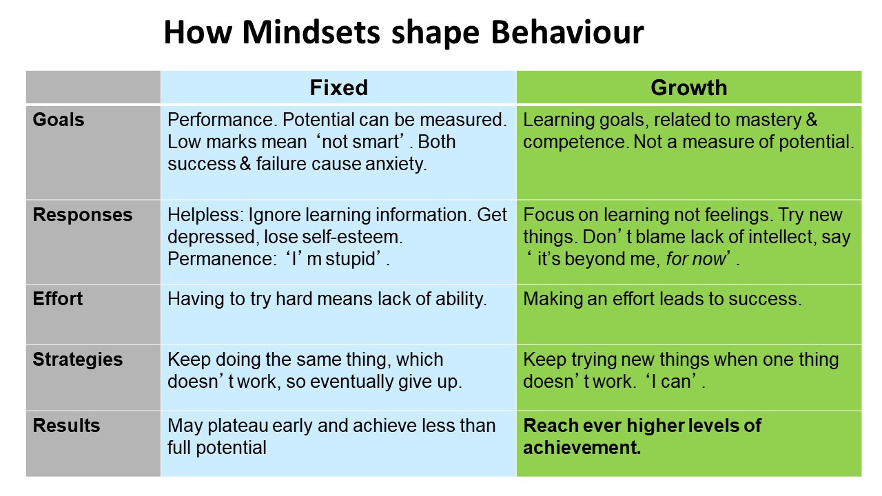 Growth mindset vs. fixed mindset - by Addy Osmani - Elevate