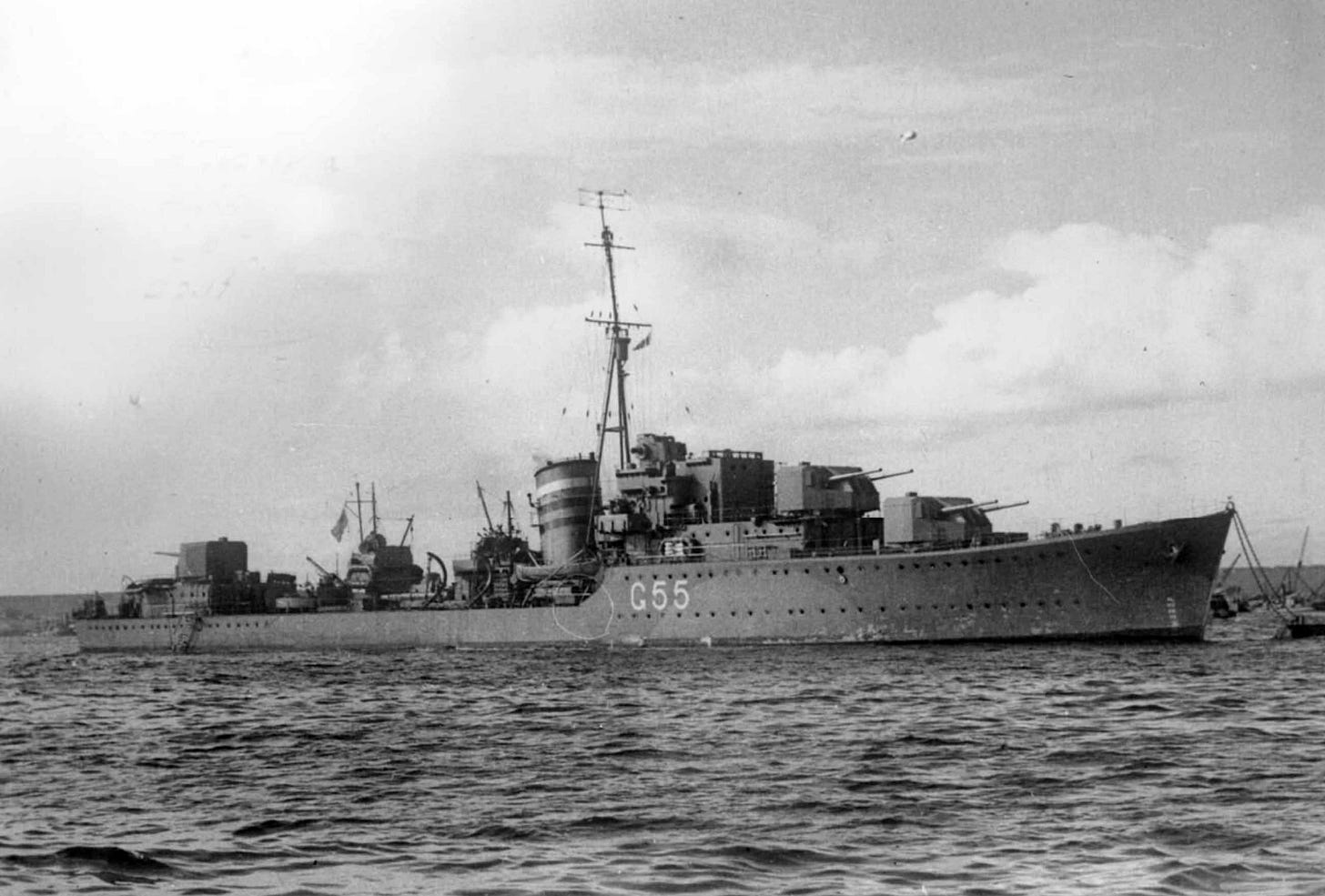 'Dead in the water' - as an E Boat circles