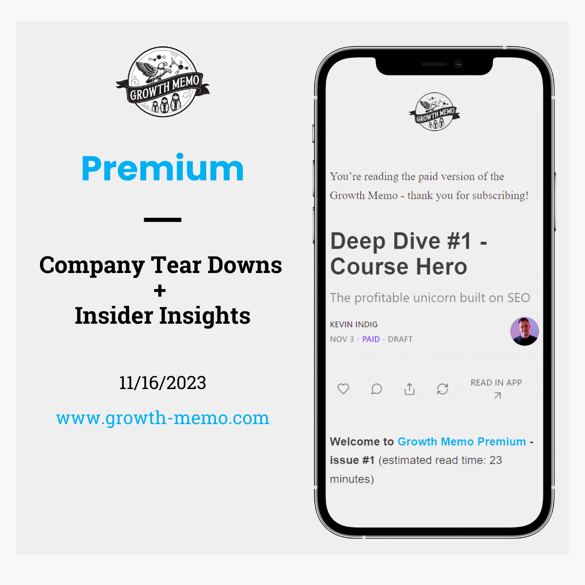 Announcing Growth Memo Premium - by Kevin Indig