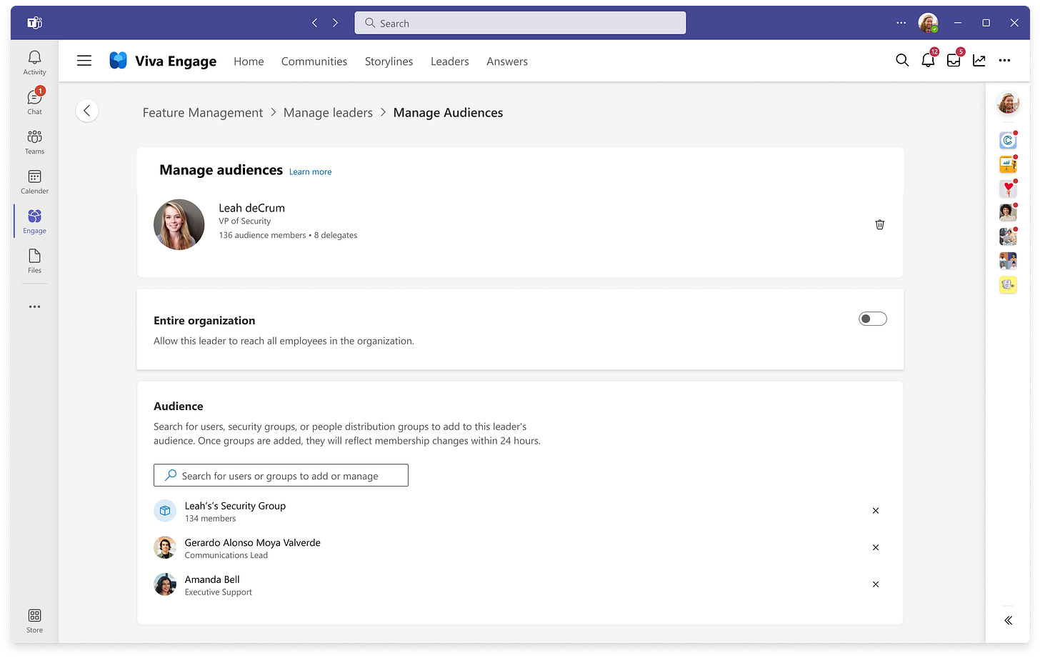Viva Engage features for leaders, communicators and employees Viva Engage features for leaders, communicators and employees