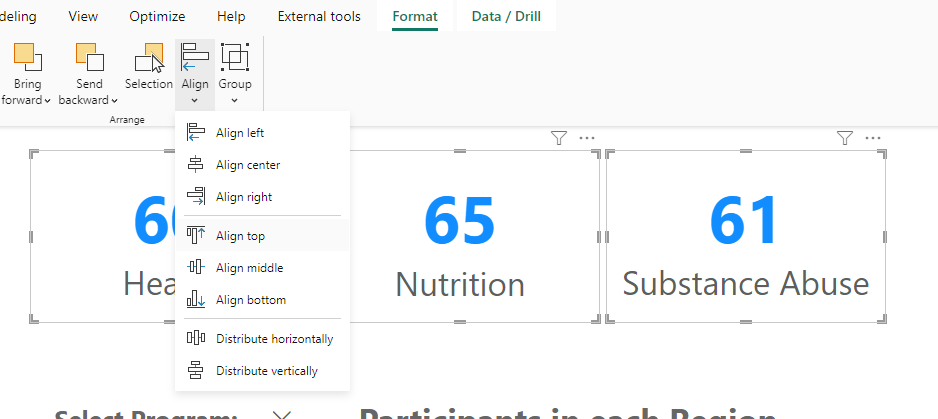 How to align visuals in Power BI - Travers Data