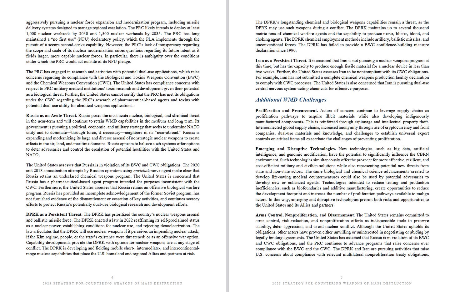 DOD Announces Release of 2023 Strategy for Countering Weapons of Mass ...