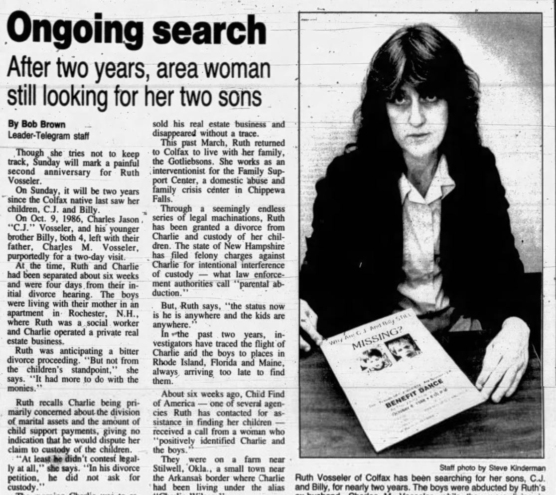 Kidnapped by Their Father: The Disturbing Tale of CJ and Billy Vosseler