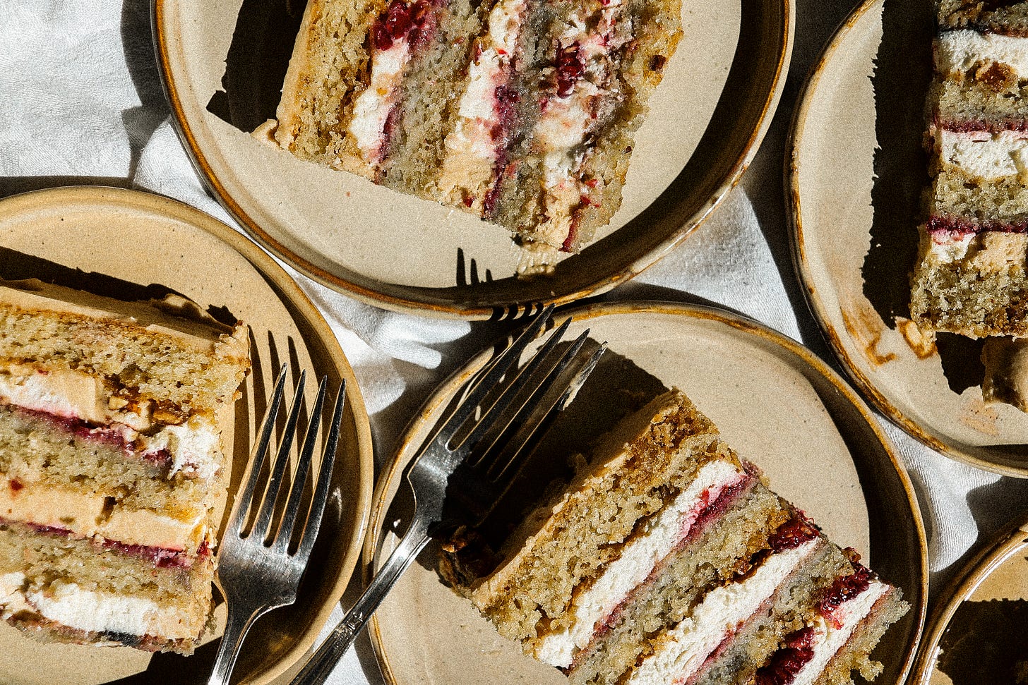 Raspberry Almond Layer Cake With Caramelised White Chocolate
