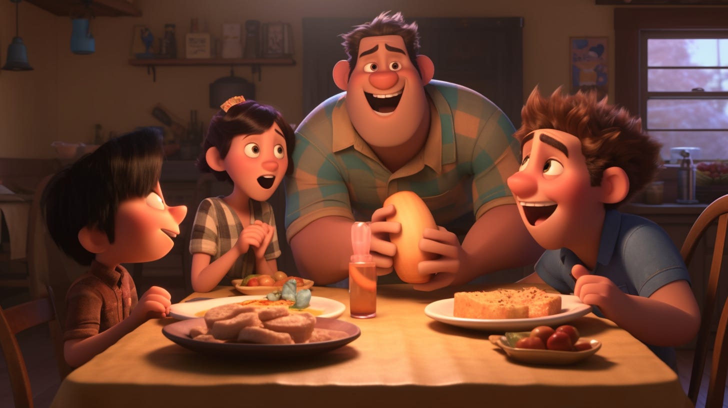 Pixar Dinner Parties - by John Lamb - sheep and goats