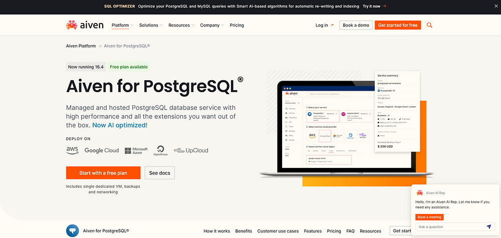 7+ Free PostgreSQL Hosting Platforms for Developers in 2024