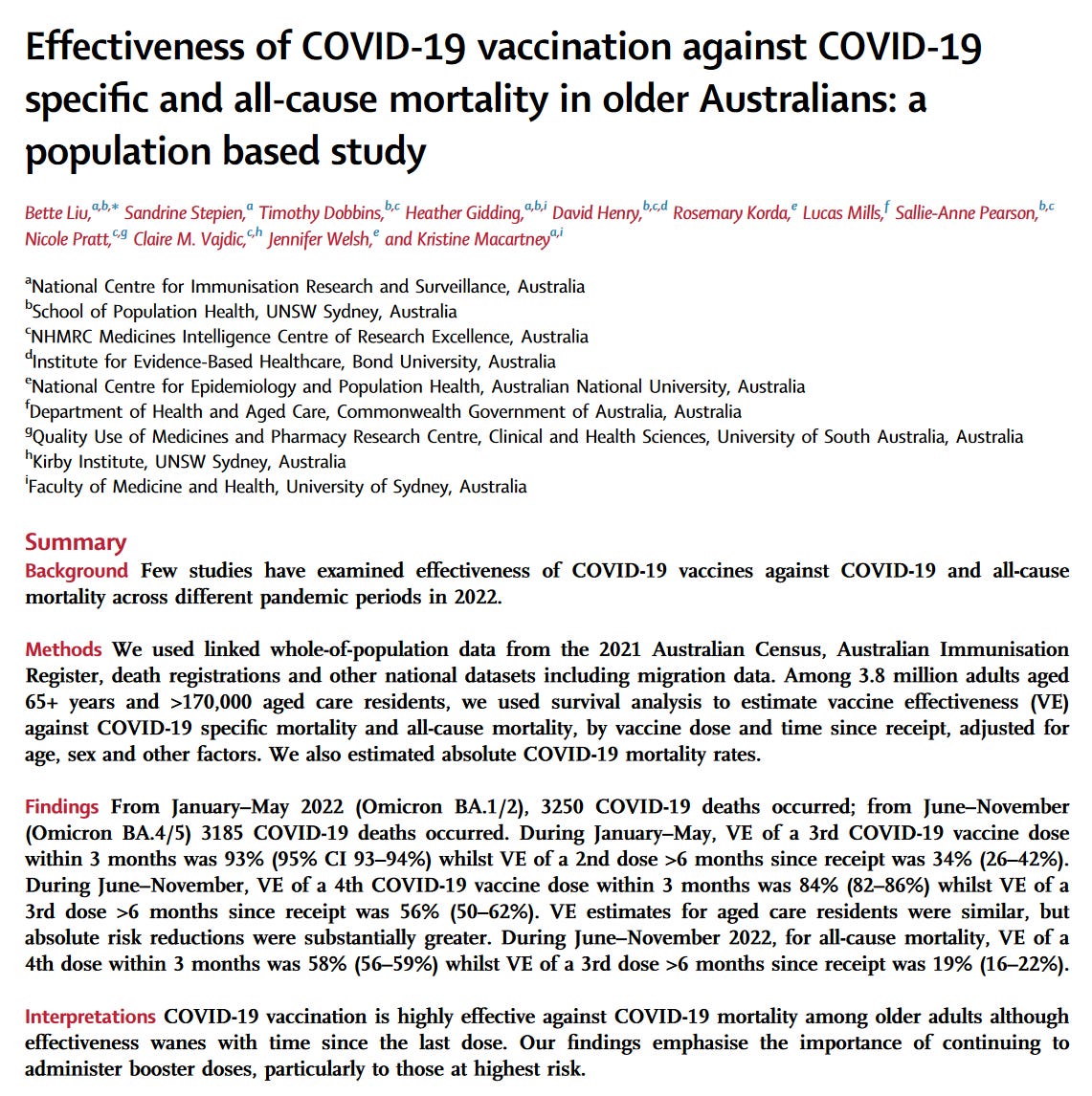 Yet another Lancet paper applied the 'cheap trick' to claim vaccine ...