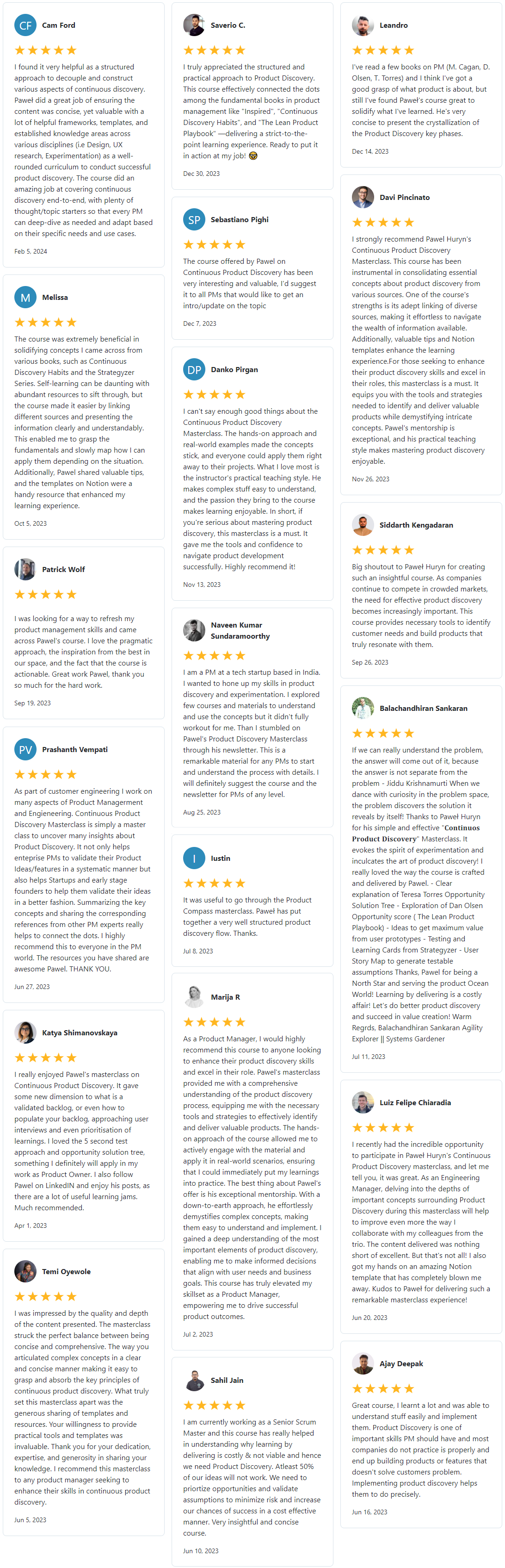 Continuous Product Discovery Masterclass Course