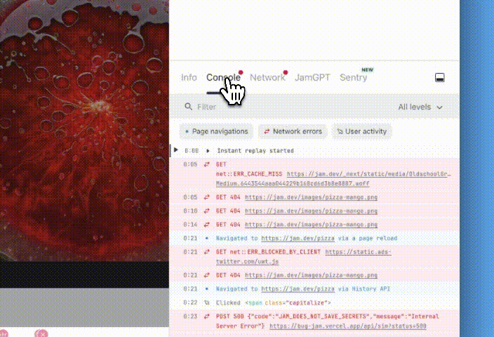 Jam Tracing: full stack bug logs in 1 click