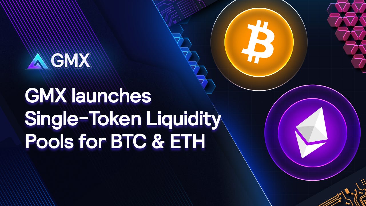 GMX announces the launch of Single-Token Pools on V2, starting with yield-earning BTC and ETH ...