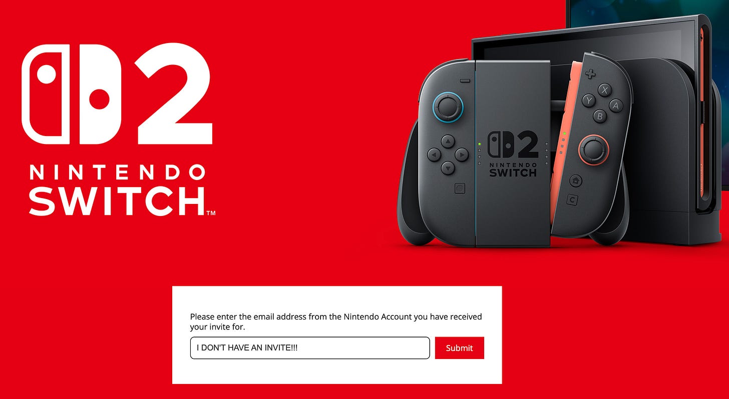 Switch 2 pre-order at My Nintendo Store: requirements to get an invite