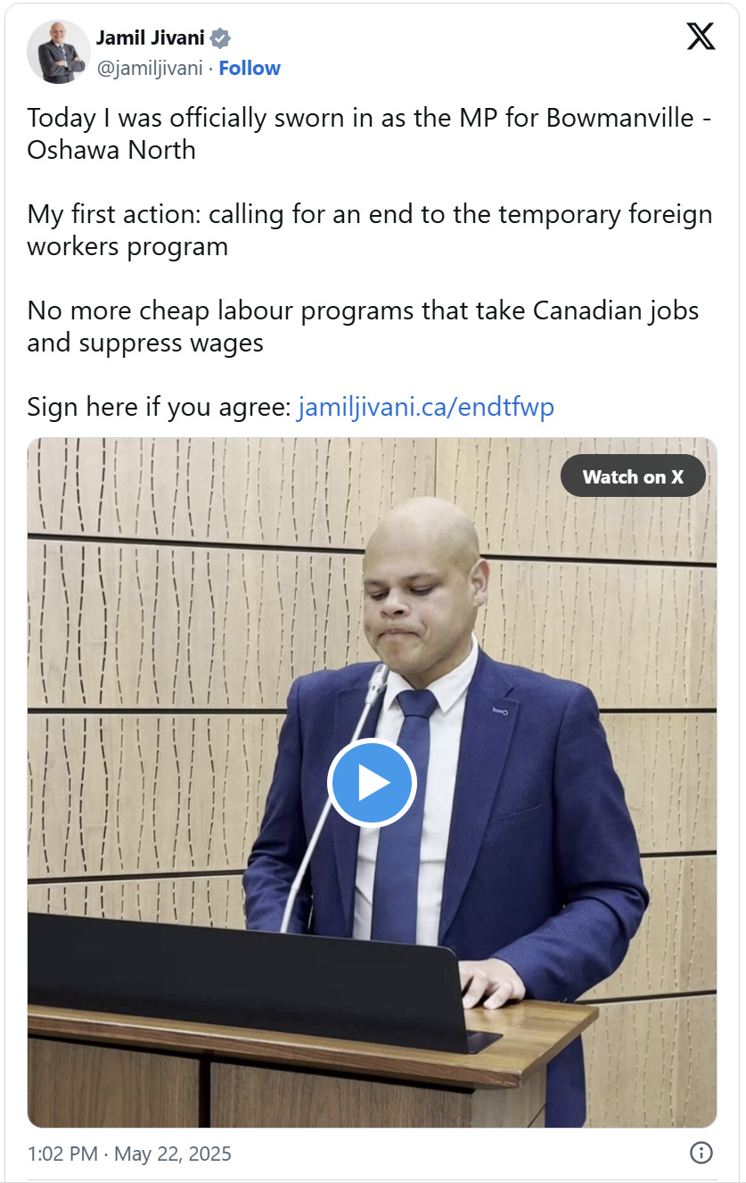 Jamil Jivani launches petition to end the Temporary Foreign Worker Program
