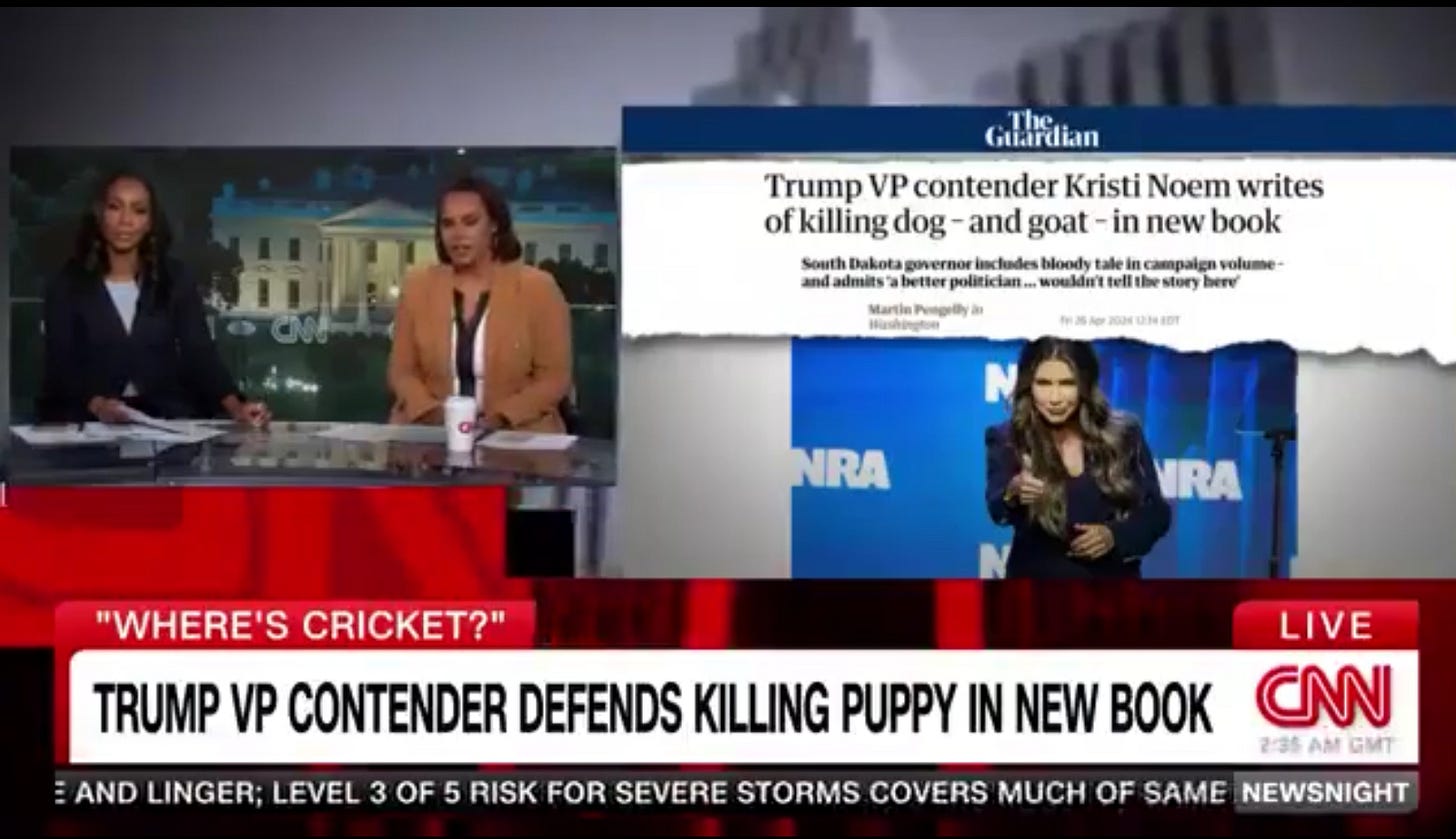 Kristi Noem, The Merry Puppy Murderess Of South Dakota, With Her ...