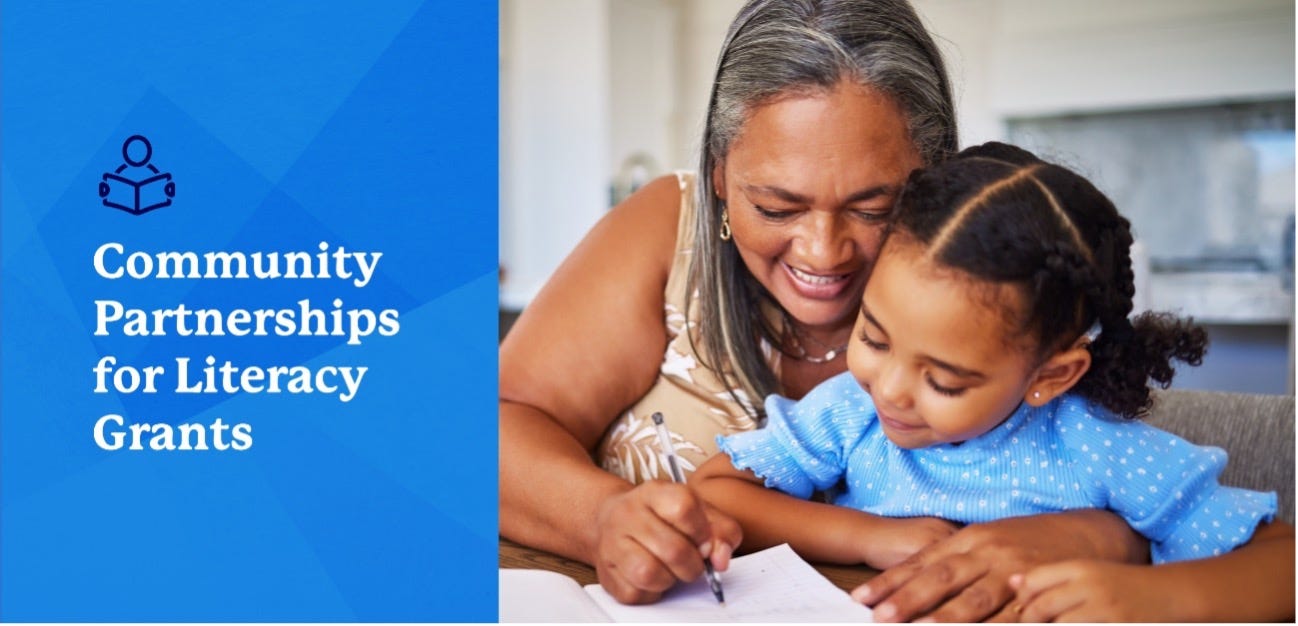 Funding opportunity: Community Partnerships For Literacy Grants