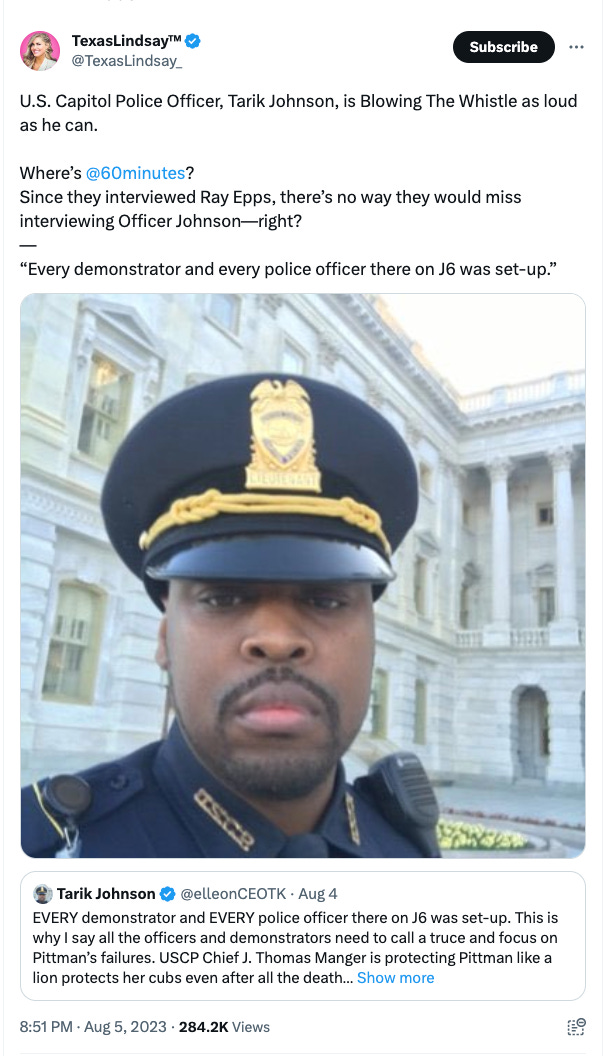 "EVERY demonstrator and EVERY police officer there on J6 was set-up ...