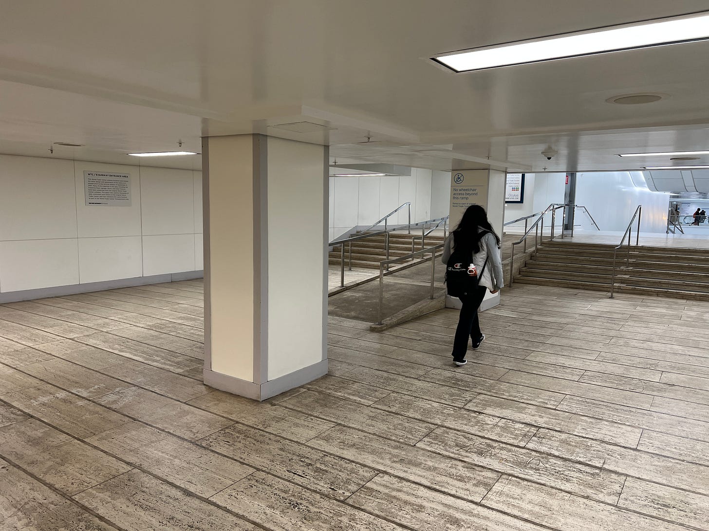 Inside the last surviving portion of the original World Trade Center, a ...