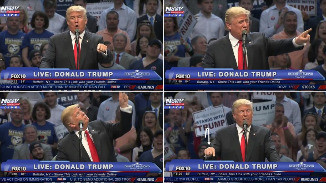 How Trump uses finger pointing to visually communicate