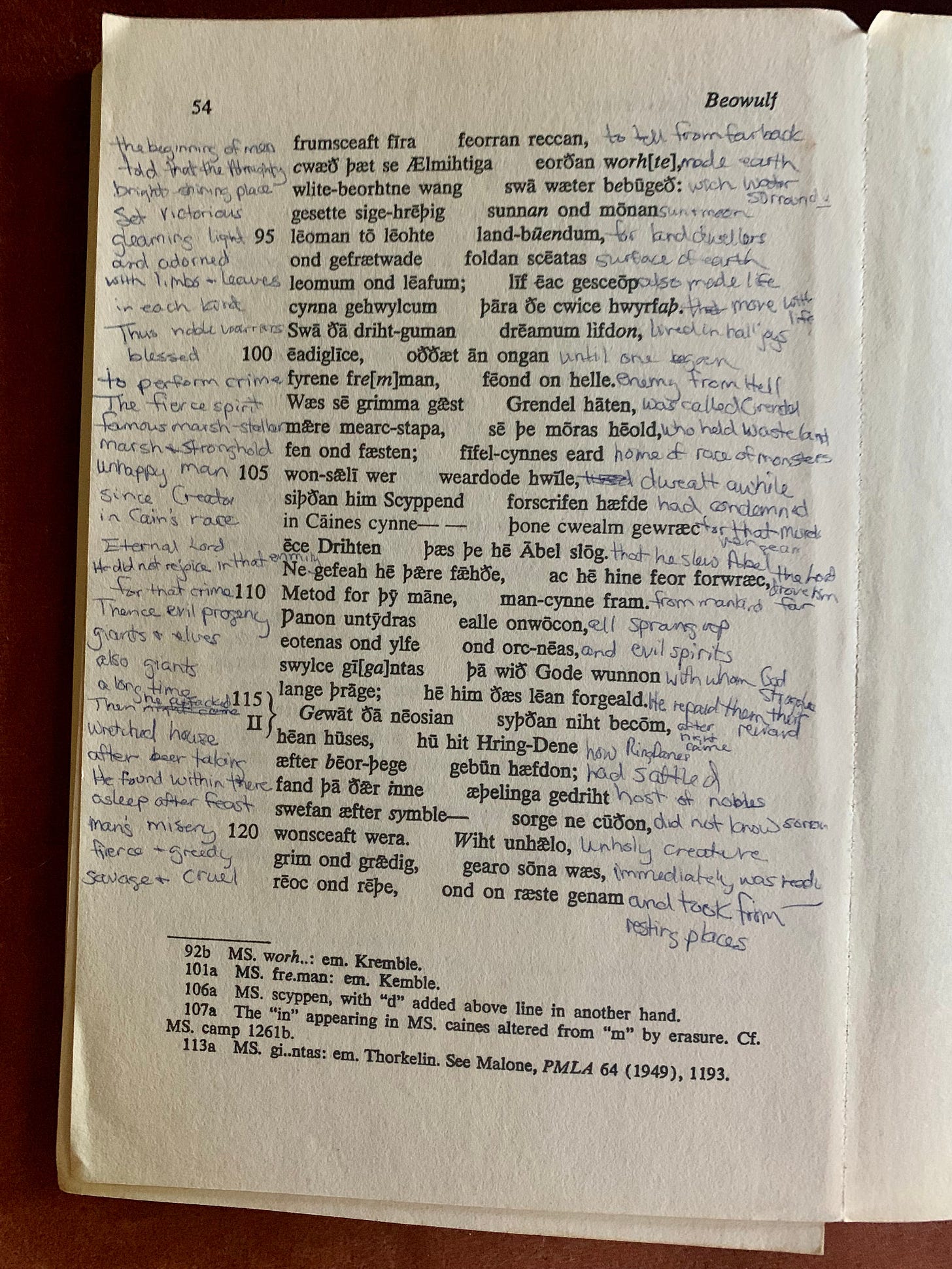 Beowulf: Week 1 - by Karen Swallow Prior - The Priory