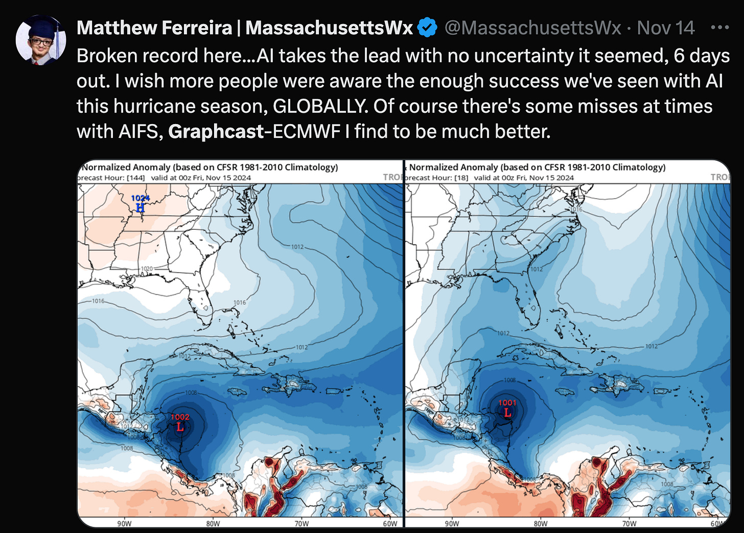 🔸 Peeking into the eye of the storm with GraphCast