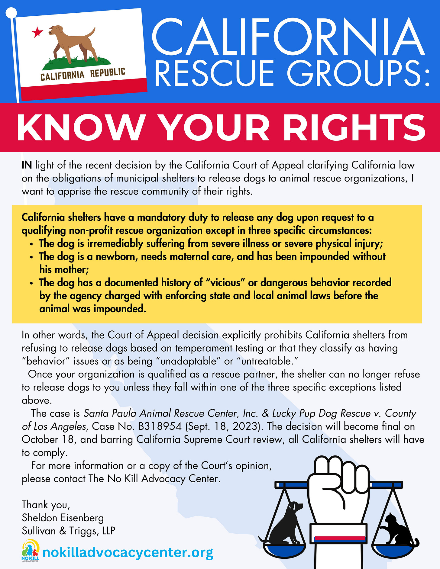 California Rescue Groups: Know Your Rights