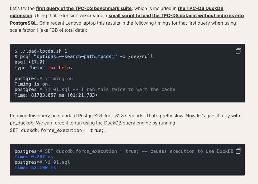 DuckDB inside Postgres!!?? - by Daniel Beach