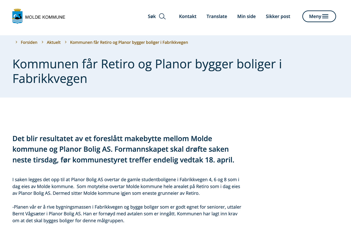 Retiro - by Jan-Erik Kvåle - Store Molde