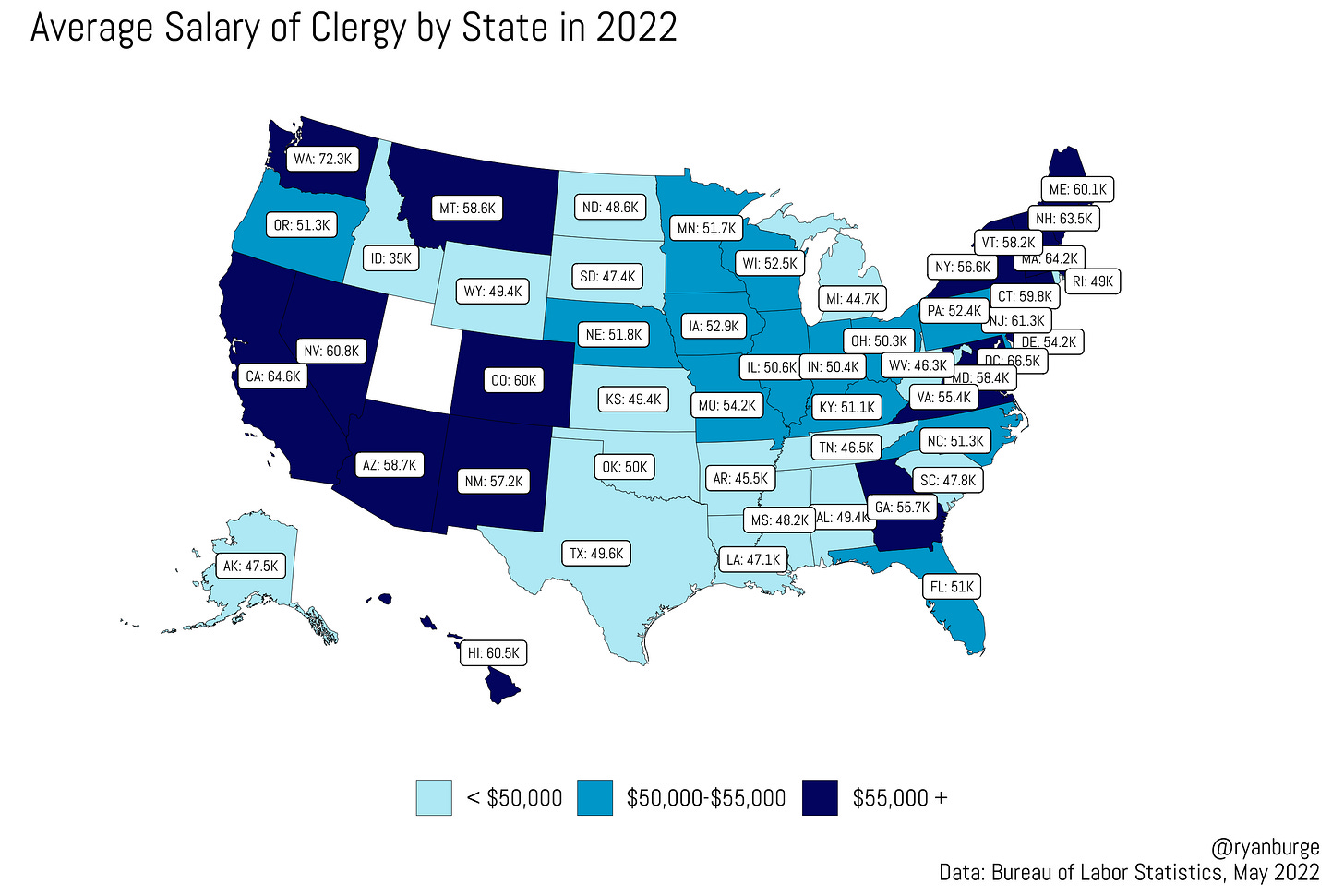 How Much Does the Average Pastor Make? - by Ryan Burge