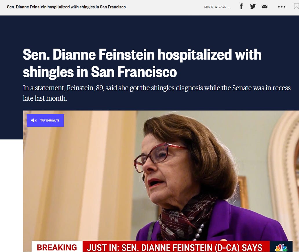 Why is US Senator Diane Feinstein hiding her medical history w.r.t ...